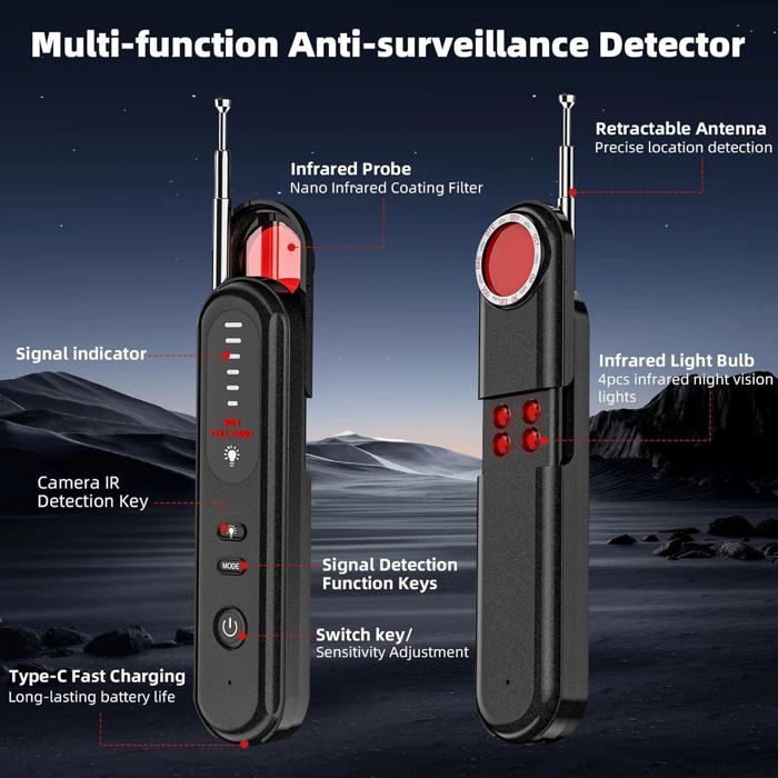 Détecteur de Bug Détecteur de Bug Caméra cachée Détecteur de Bug Signal ...