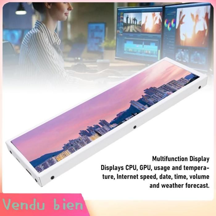 TMISHION Écran tactile de 8 8,8 Pouces Secondaires pour PC, 1920x480 ...