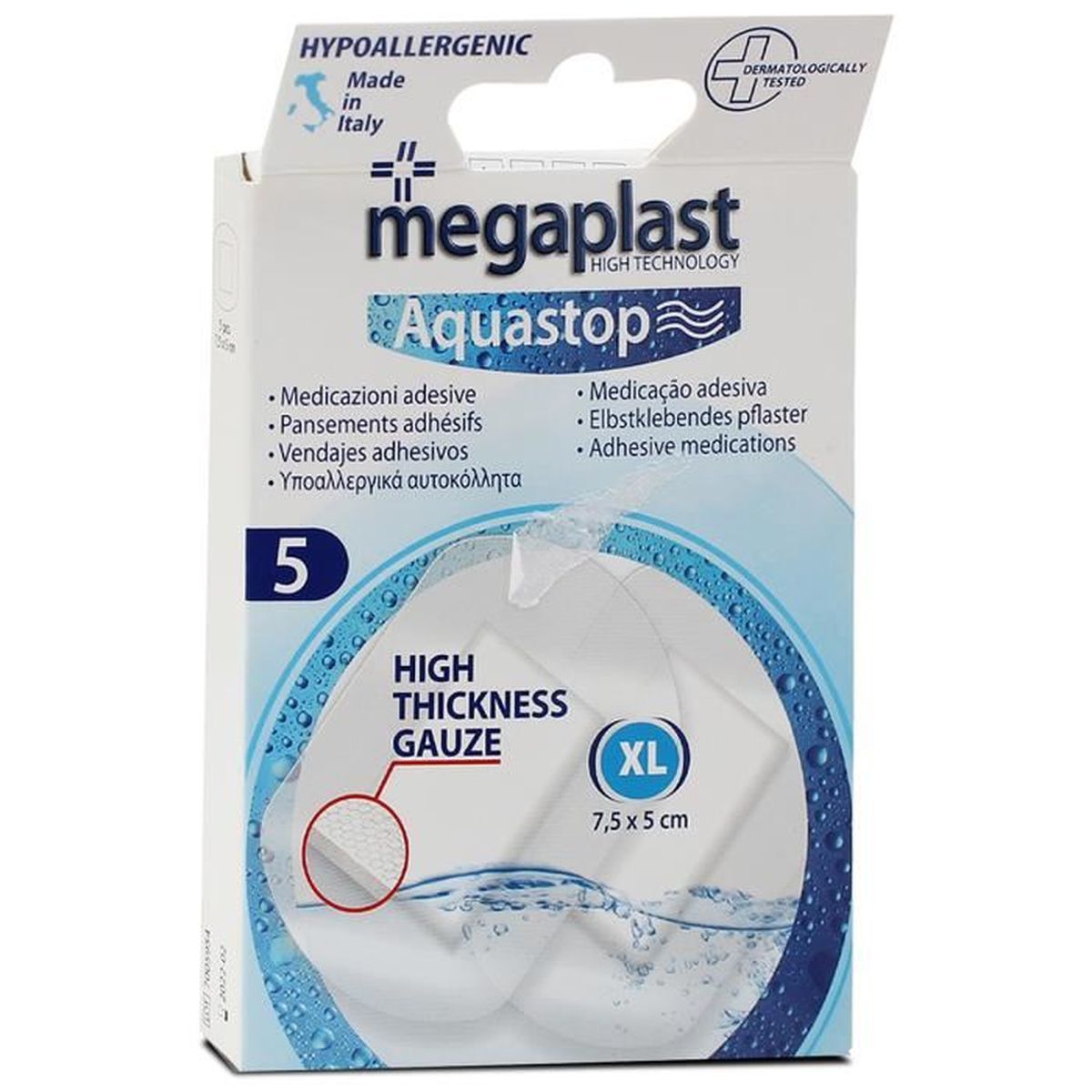 Paquet de 5 bande adhésive, pansement imperméable de soins - Format 7.5 ...