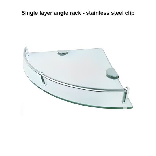 Porte accessoire,Étagère d'angle en verre flottant avec rail,acier ...