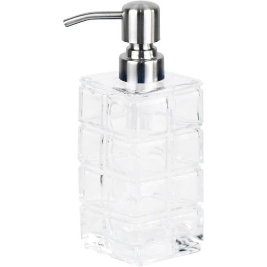 Distributeur de savon en verre avec motif rectangulaire - Pompe en ...