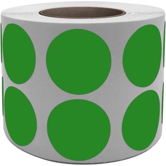 AJW-Rond Cercle Dots Stickers Rouleaux d'étiquettes en couleurs ...
