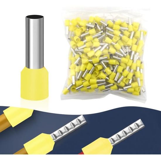 Embout de Cablage Cosse 6mm² 12mm 300 Pièces Embouts à Sertir Isolées ...