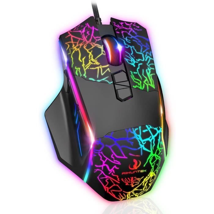 Souris De Jeu Filaire Avec 8 Boutons Programmables (Bouton Fire), 7200 ...