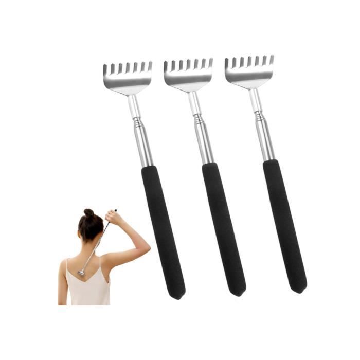 Grattoir à dos télescopique - Confort - Acier inoxydable - 20cm à 68cm ...