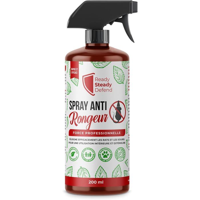 Ready Steady Defend 200Ml Spray Anti-Rongeur | Répulsif Souris Et Rats ...
