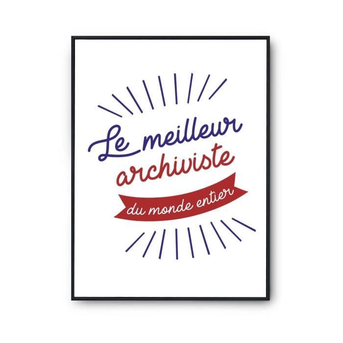 Affiche Archiviste Homme Meilleur de France Métier | Poster Tableau ...