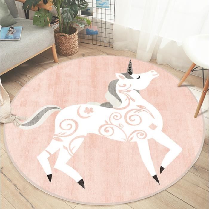 Kalavika Tapis de jeu Tapis chambre d'enfants Rond Moquette Tapis ...