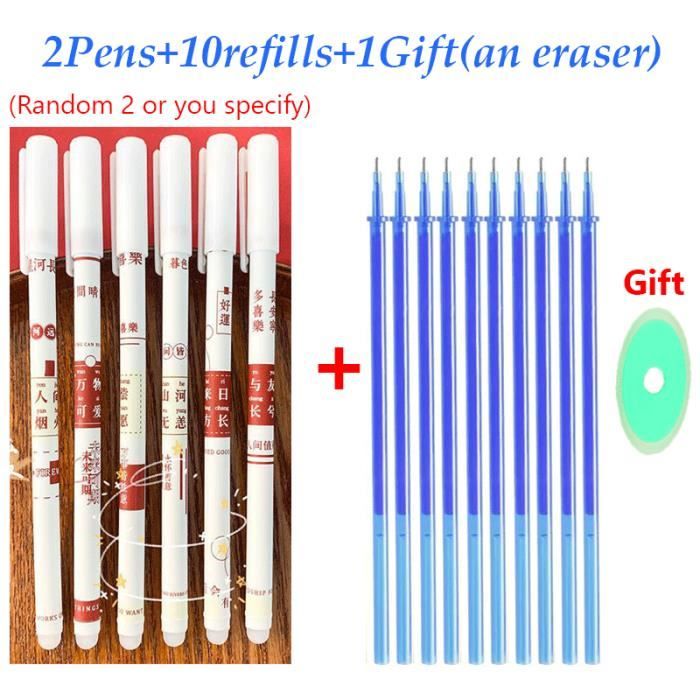 Ensemble de stylos effaçables, 13 pièces, recharge de 0.5mm, stylo à ...
