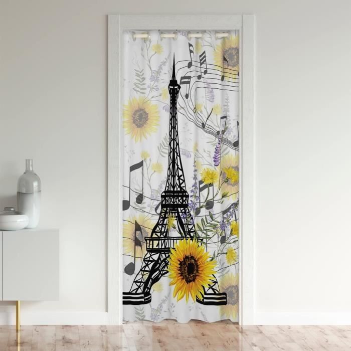 La Tour Eiffel Rideau De Porte 106X203Cm Tournesol Paris Rideau ...