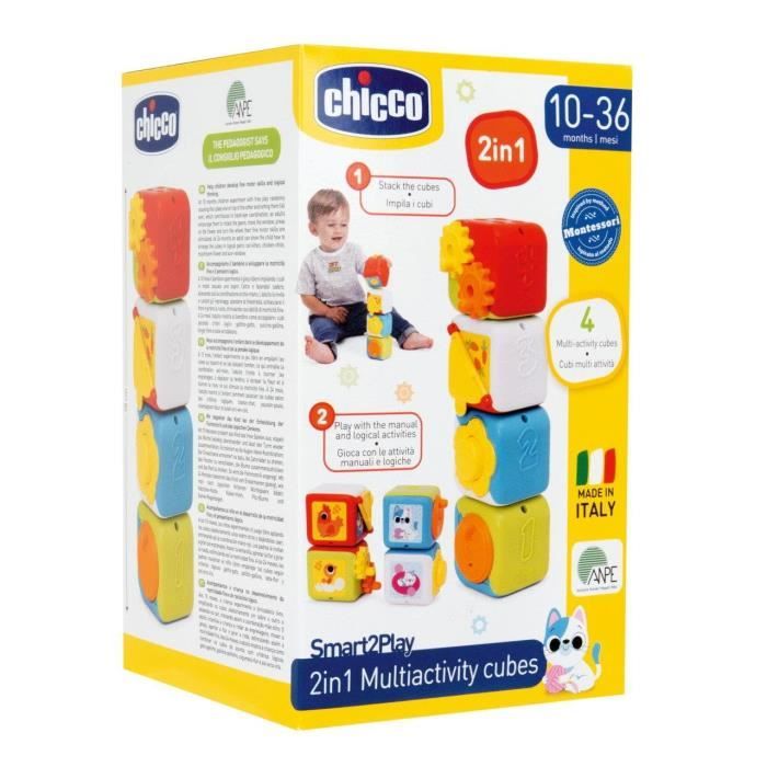 Cubes empilables - CHICCO - Lot de 4 - Multicolore - Plastique - 10 ...