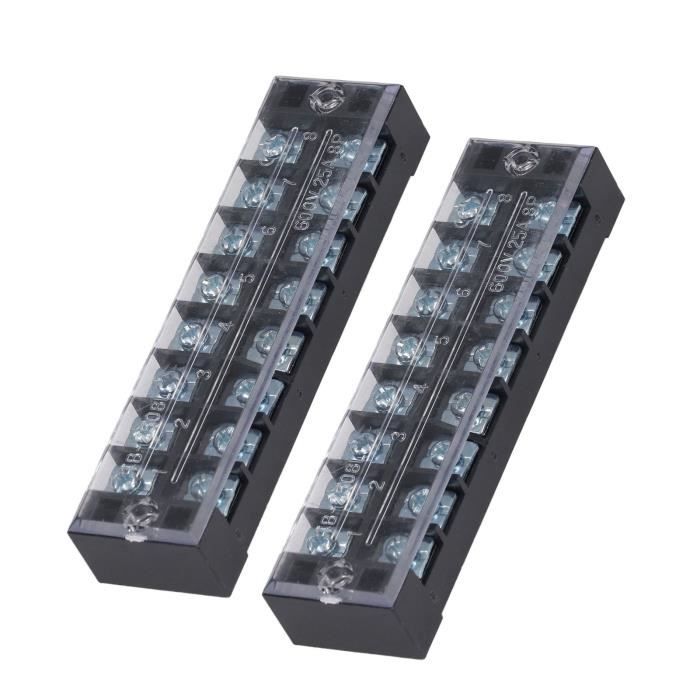 Bornier - MOH - Double Rangée - 25A - 600V - Anti-poussière - Cdiscount ...