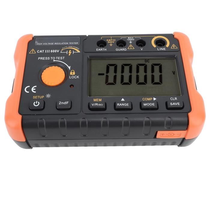 HURRISE testeur d'isolation mégohmmètre Testeur de Résistance D ...