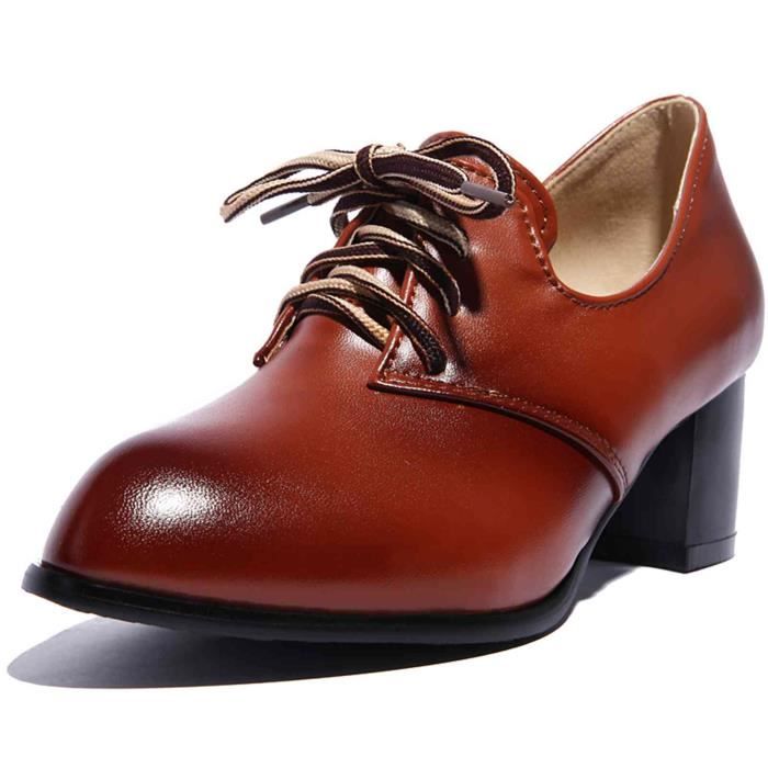 Chaussure Femmes Couleur Pure Cuir - Achat / Vente Chaussure Femmes ...