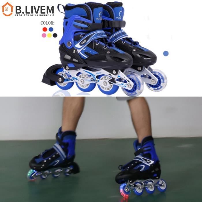 Patins à Roulettes - B.LIVEM - M-32/37 - Roues en PVC - Bleu - Achat ...