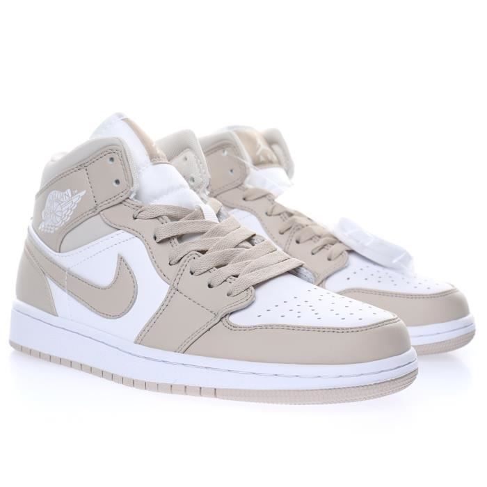 Basket Jordan 1 Hommes et Femmes Chaussure de Sport AJ 1 Blanc ...