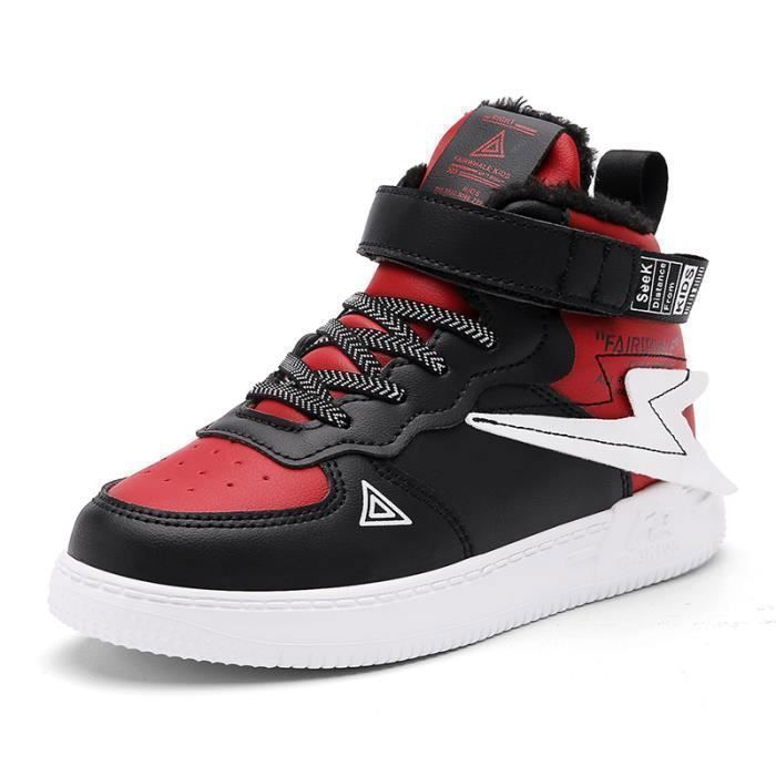 Basket Enfant - Classic Sneakers - Rouge - Semelle en caoutchouc souple ...