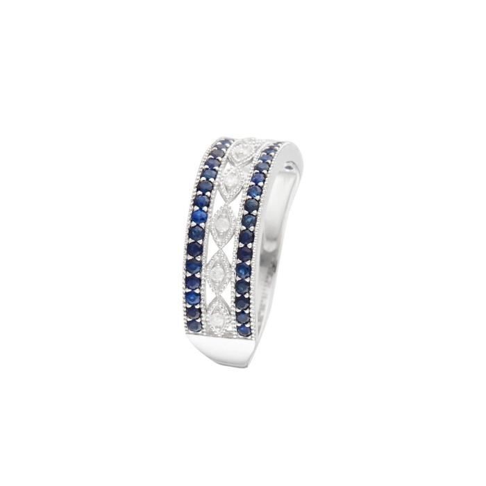 Bague "Melisandre Saphir" Or et Diamants Or blanc - Achat / Vente bague ...