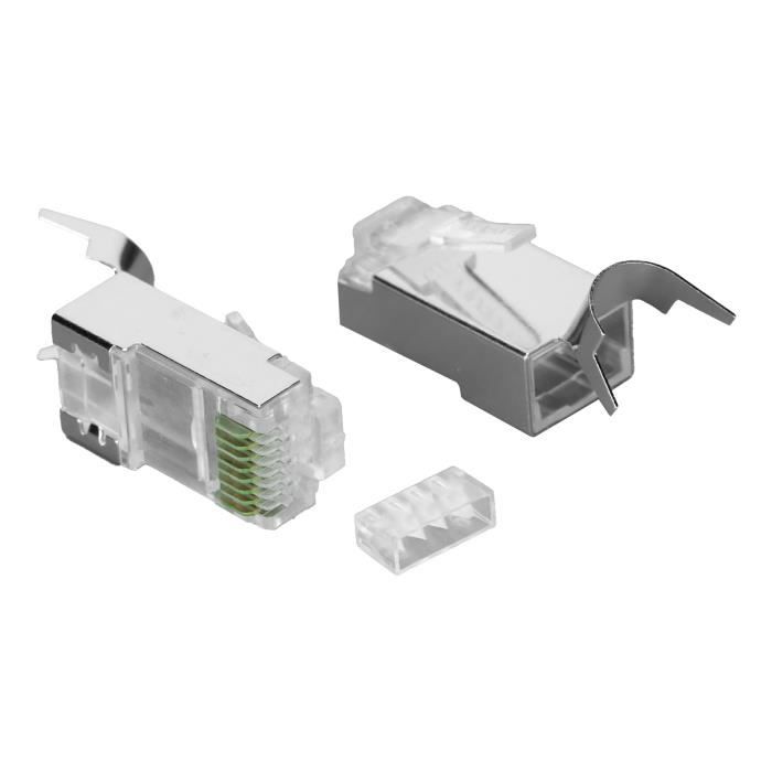 Omabeta prise RJ45 Connecteur de câble réseau NW017, bouclier plaqué or ...