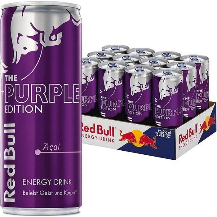Red Bull Energy Drink The Purple Edition Acai 0,25l (Pack de 12 ...