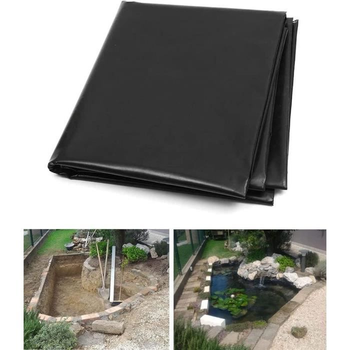WHFTD Bâche De Bassin en PVC Noir, Résistante Aux UV Et Aux Intempéries ...