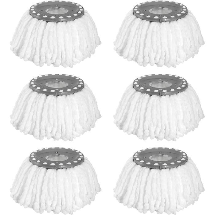 KOHAND 6 Pcs Tête Microfibre Balai, Rond Tête de Vaouille Rechange ...