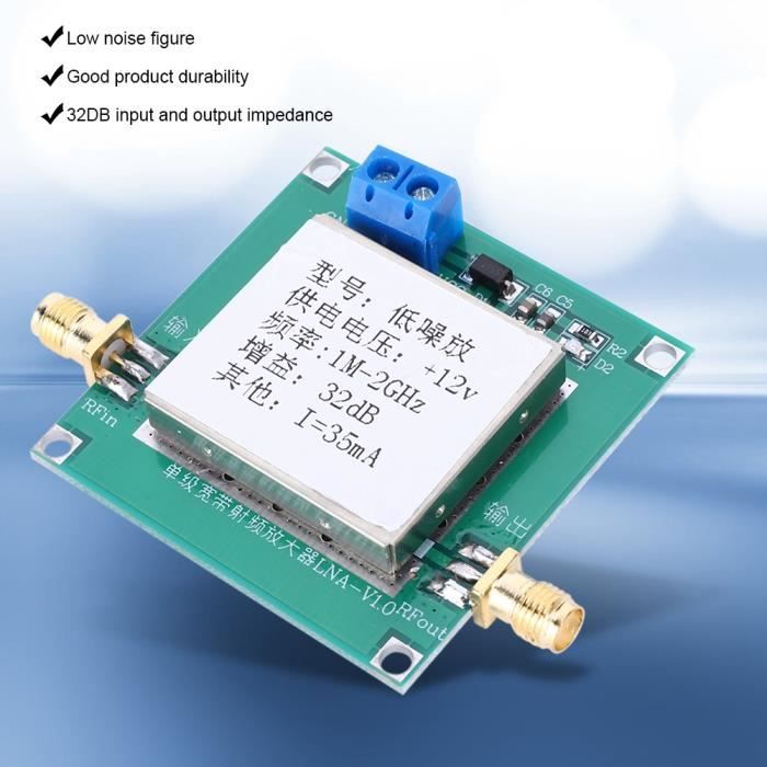 VBESTLIFE Amplificateur 0.01-2000Mhz RF Amplifier Low Noise with High ... VBESTLIFE Amplificateur 0.01-2000Mhz RF Amplifier Low Noise with High ...