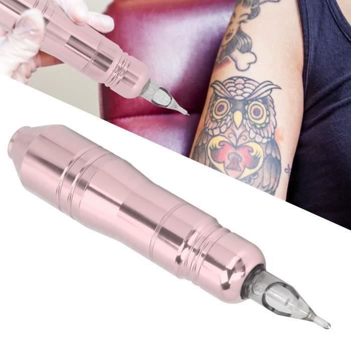 RUNING-Stylo de tatouage à faible bruit 1V démarreur fil machine à tatouer or rose HB013 ...