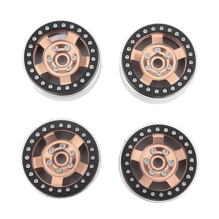 Zerone Jantes de roues RC Beadlock 4 pièces RC Jantes 1.9 pouces Métal ...