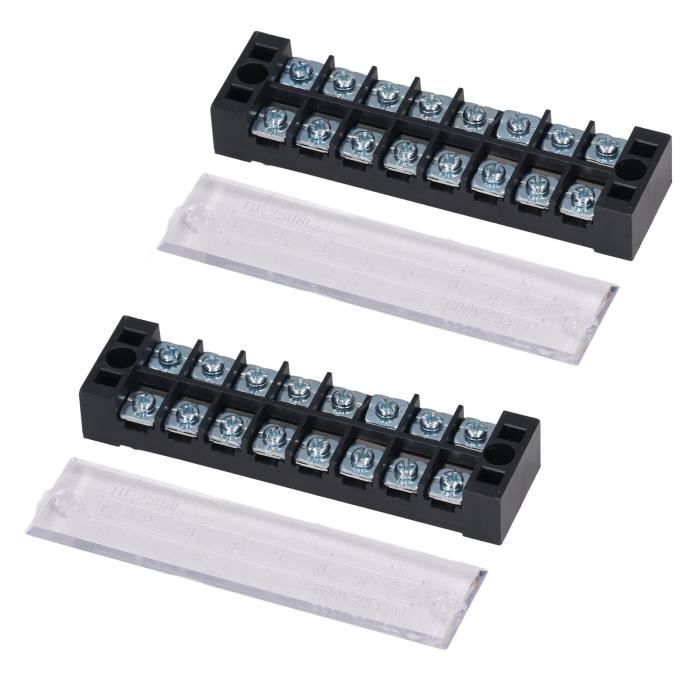 Bornier - MOH - Double Rangée - 25A - 600V - Anti-poussière - Cdiscount ...