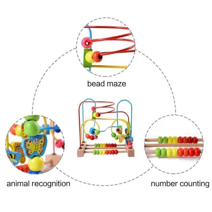 Boulier Labyrinthe Circuit de Motricité Bebe Boulier Multicolore Jouet ...