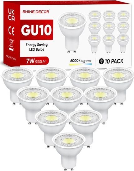 7W Ampoule LED GU10, 500LM 6000K Blanc Froid Spot LED, Lampe Économe en Énergie et en Coûts ...
