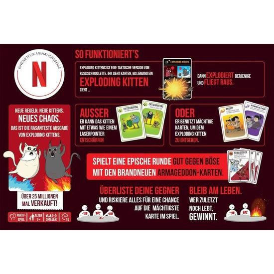 Exploding Kittens - ASMODEE - EXKD0027 - Jeu de cartes - Multicolore ...