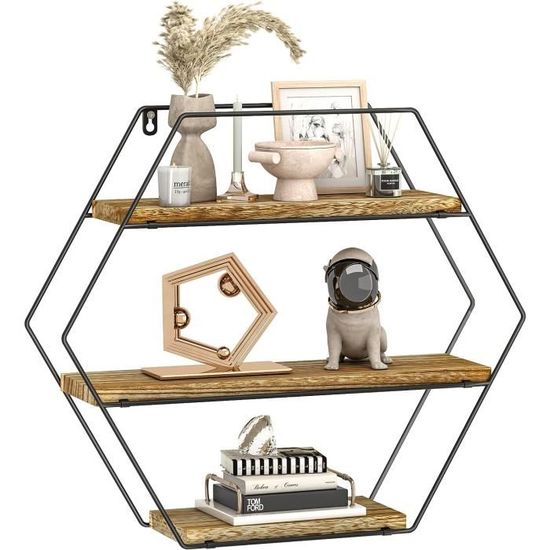 Etagere Hexagonale Bois