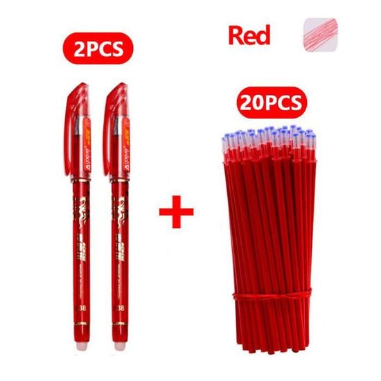 Ensemble de stylos à bille gel effaçables avec gomme,4 stylos à encre ...