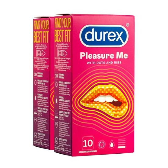 Preservatifs Durex Pleasure Me - 2 boîtes de 10 - Cdiscount Au quotidien