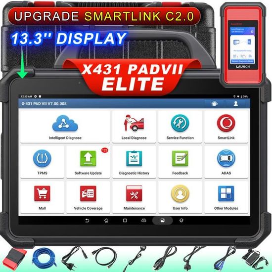 LAUNCH X431 PADVII outil de programmation ECU, carte topologique ...