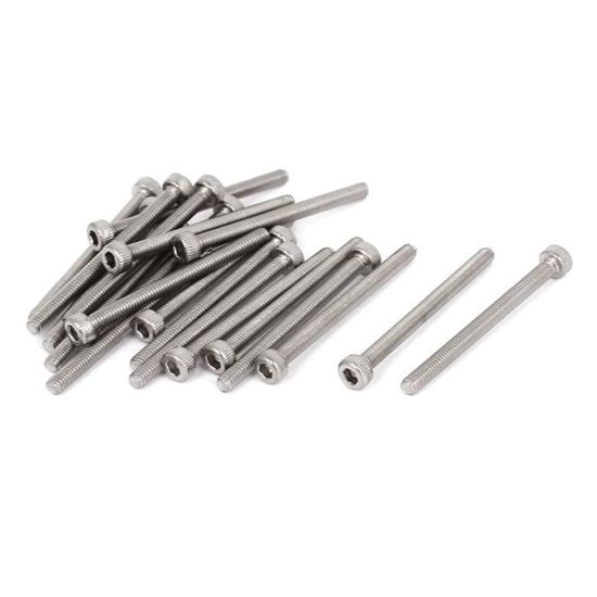 SOURCING MAP Vis d᾽assemblage à six pans creux 32mm longueur M2.5 x ...