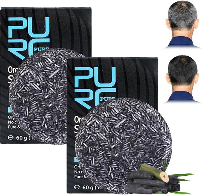 2 Pcs Pure Hair Shampooing Assombrissant Nutriblack Savon Nutriblack ...