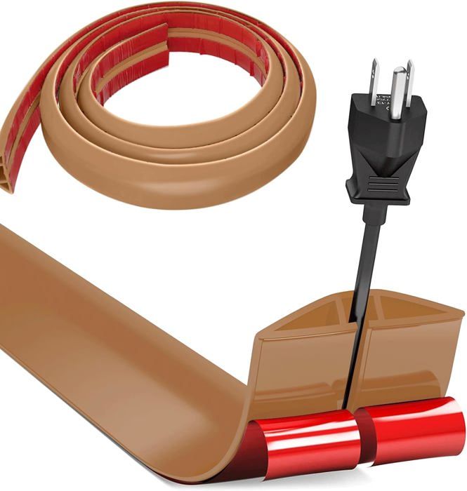 Cache Cable Sol, Petit Canal De Câble Flexible, 2M X 3Cm Protege Cable ...