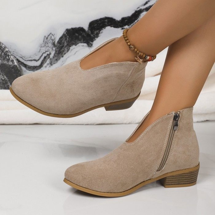 Bottes pointues pour femmes à talon épais et imprimé léopard européen ...
