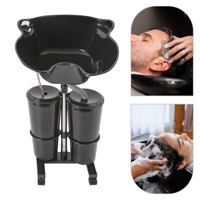 Bac à Shampoing Portable Noir - Lavabo de tête portable - Bac à ...