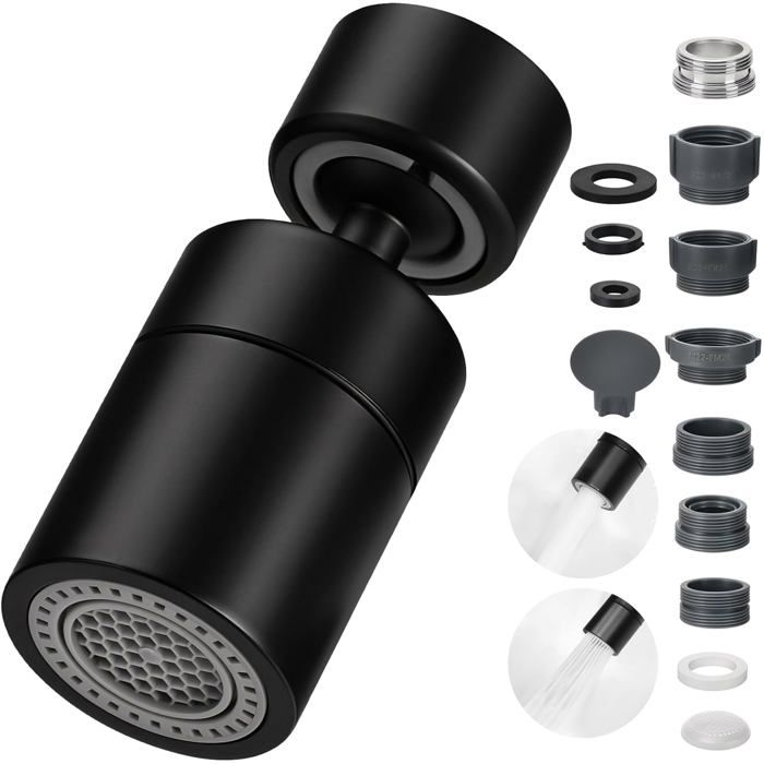 Embout de robinet pivotant à 360 °, M22/M24 - Économiseur d'eau rotatif ...