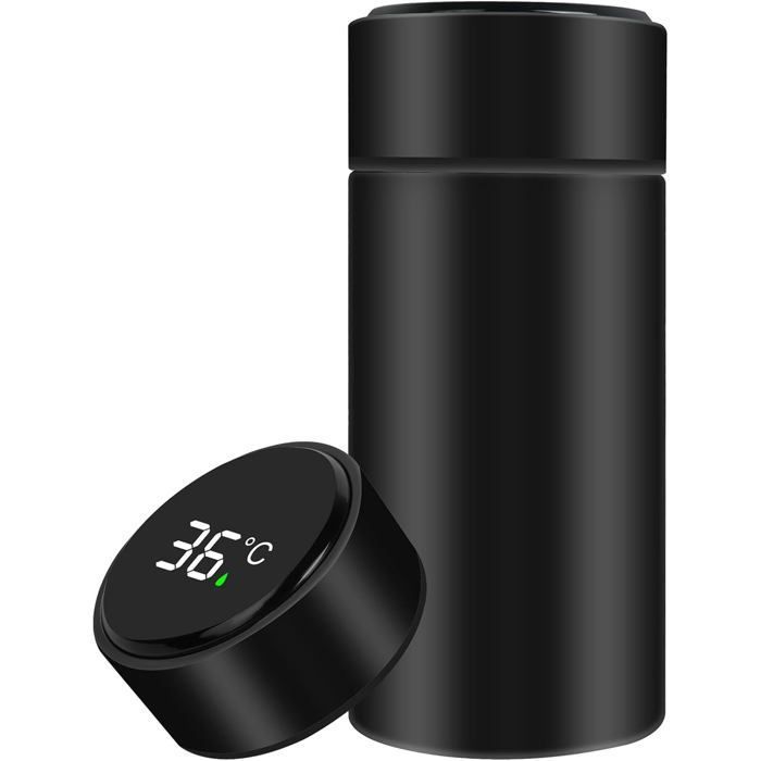 Mini Gourde Isotherme en Acier Inoxydable, 300ml intelligente a LED de ...