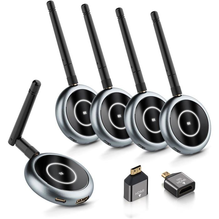 Transmetteur HDMI sans Fil AIMIBO 1080P@60Hz avec 4 Récepteurs - 98 FT ...