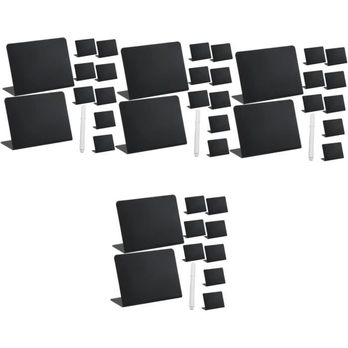 4 Ensembles Réinscriptibles Petit Tableau Noir Pvc Réinscriptible[x3580 ...