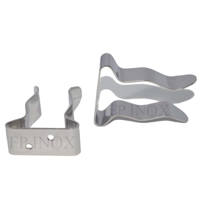 Crochet inox Clips Pour Fixation Gaffes / Tube 20-30mm ( La Paire ...