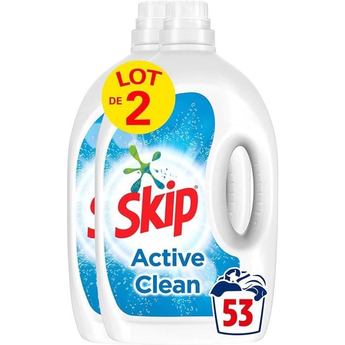 SKIP Lessive Liquide Active Clean, Résultats impeccables même en cycle ...