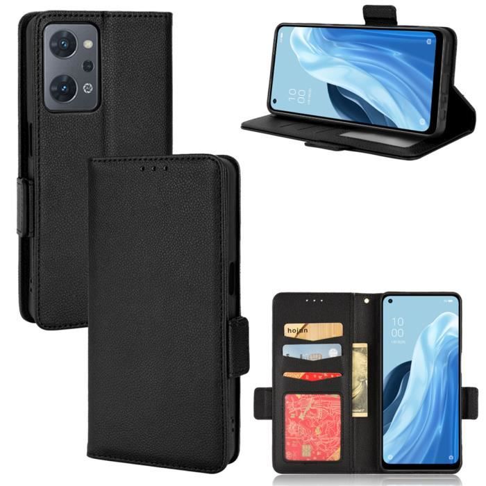 Pour Oppo Reno 7A Housse Téléphone Flip en PU Cuir Etui Oppo Reno 7A ...