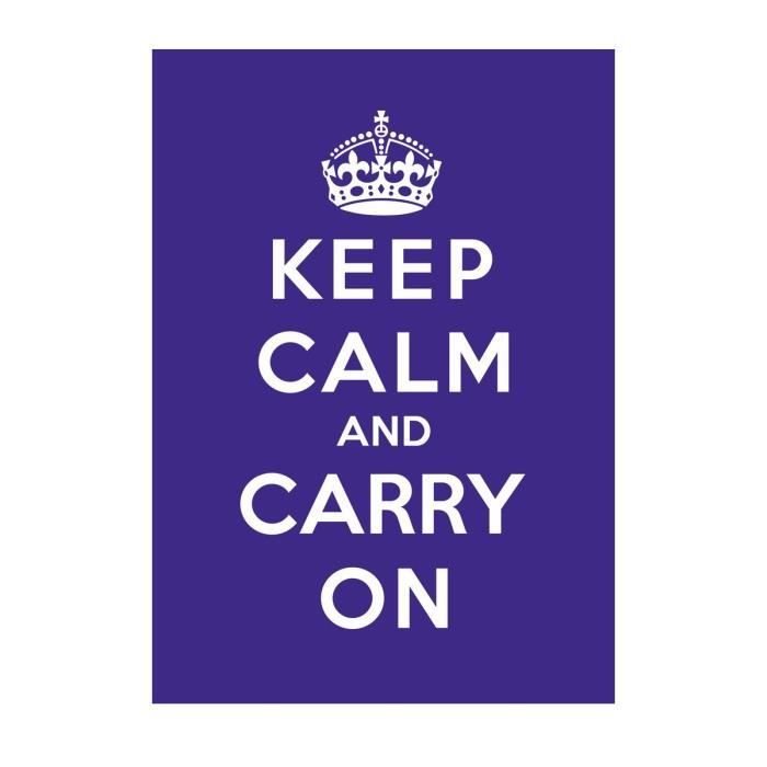 Affiche vintage Keep Calm violette Dimensions A2 (42x59,4 cm ...